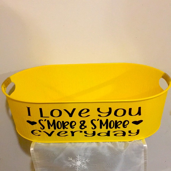 Accents | Smore And Smore Yellow Metal Party Bucket I Love You Smore ...